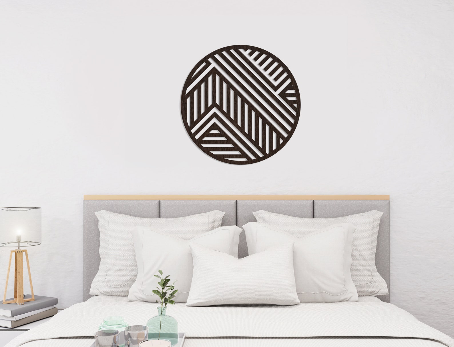 Geometric Wood Wall Art Circle Wood Wall Art Modern Wood - Etsy