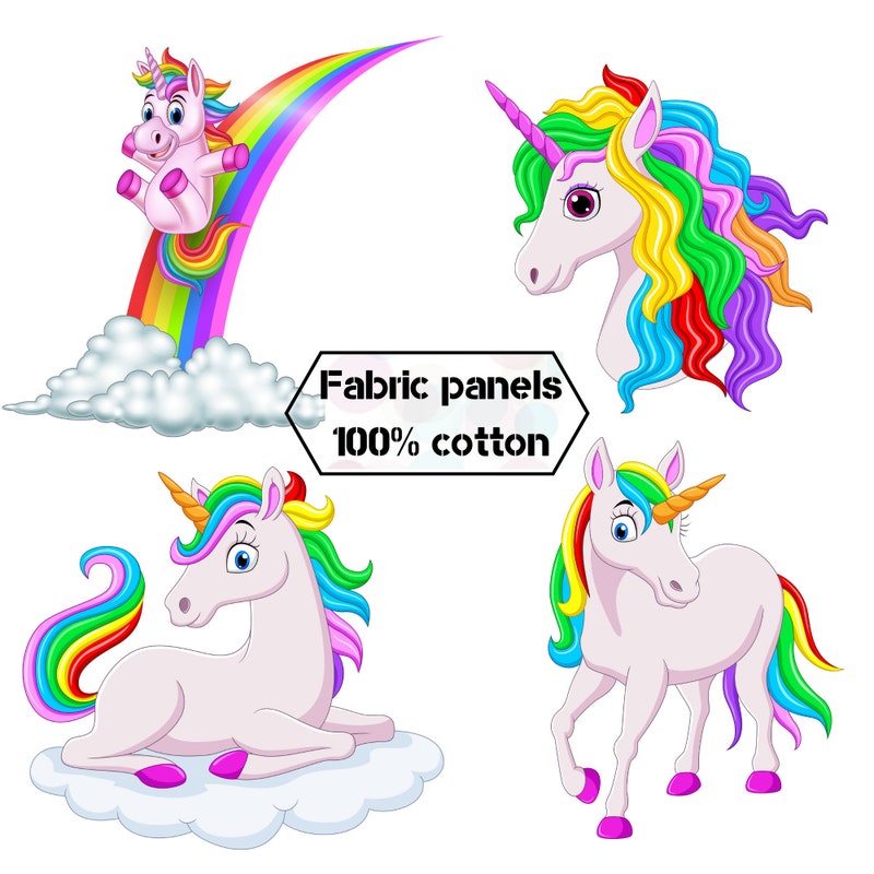 Unicorn Fabric Panel - Etsy