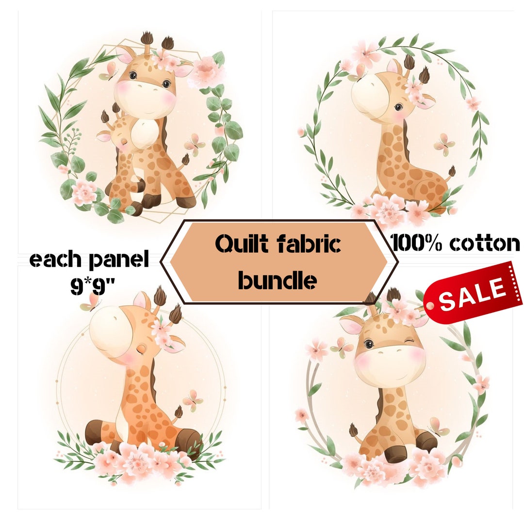 Giraffe Fabric Panels for Baby Quilts Animal Quilt Fabric - Etsy