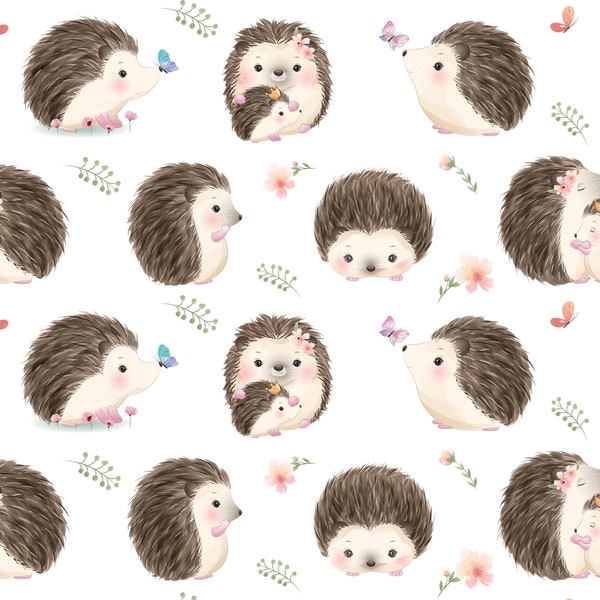 Hedgehog Fabric - Etsy