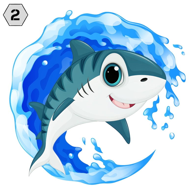 Cute Baby Shark Quilt Fabric, Sea Life Nautical Fabric Panels, Ocean ...