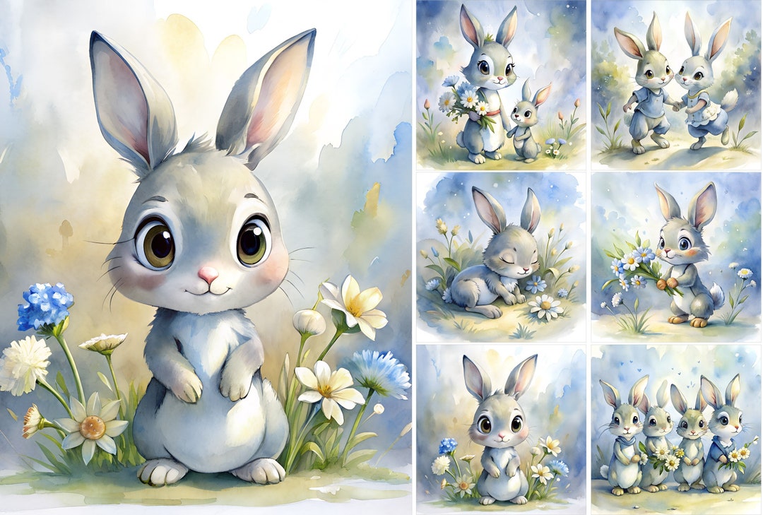 Hare Baby Girl Quilt Fabric Panel, Cute Baby Fabric Panels for Quilting ...