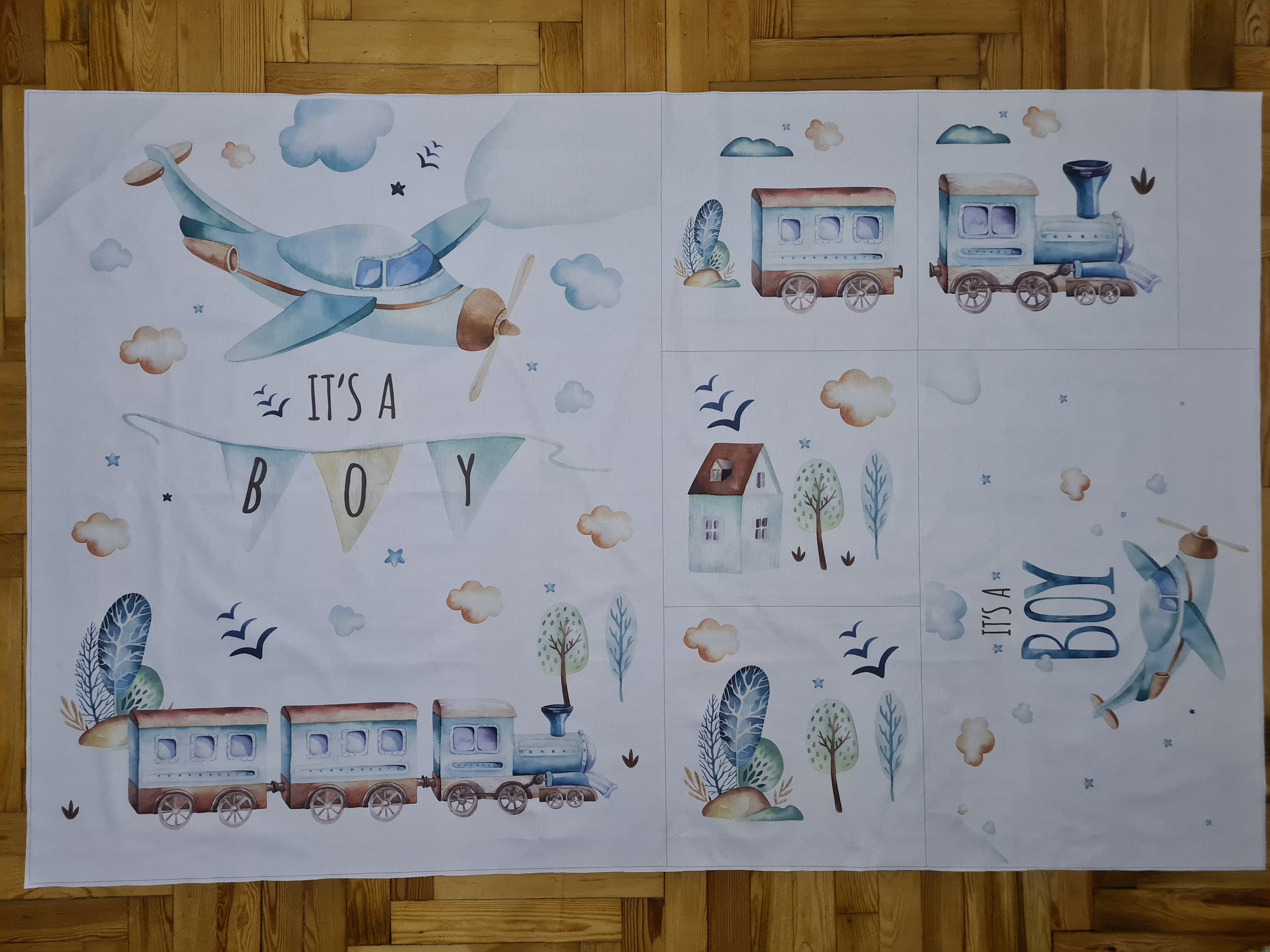 Baby Boy Fabric Panels for Quilting, Baby Boy Quilt Panels Fabric ...