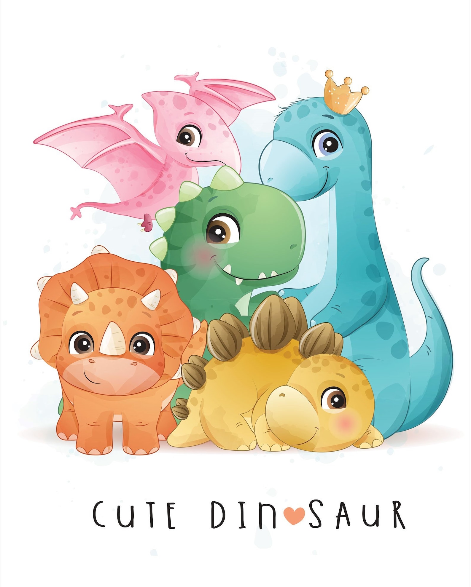 Baby Dinosaur Fabric Panels, Cute Dinosaur Quilt Panels Fabric, Dino ...