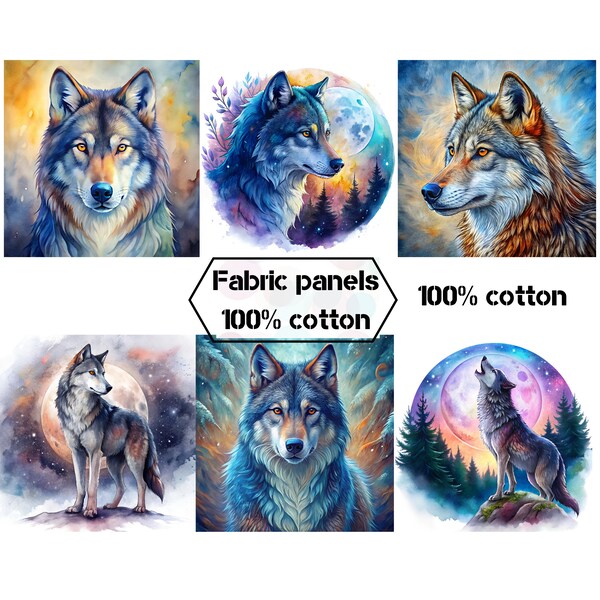 Wolf Fabric Panel - Etsy