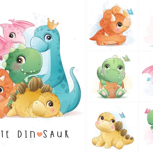Baby Dinosaur Fabric Panels Cute Dinosaur Friends Quilt - Etsy