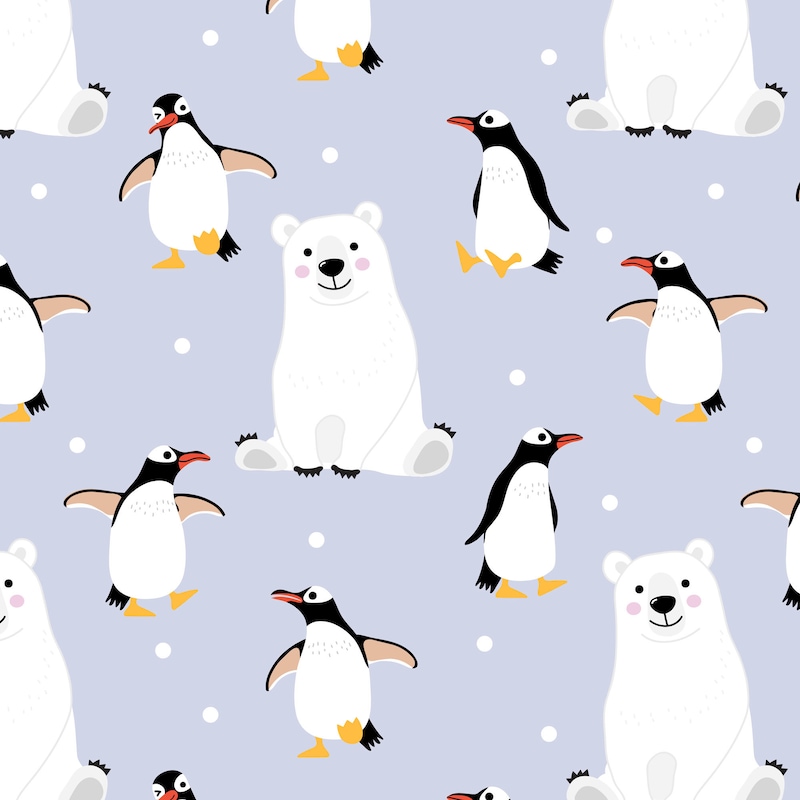 Penguin Fabric - Etsy