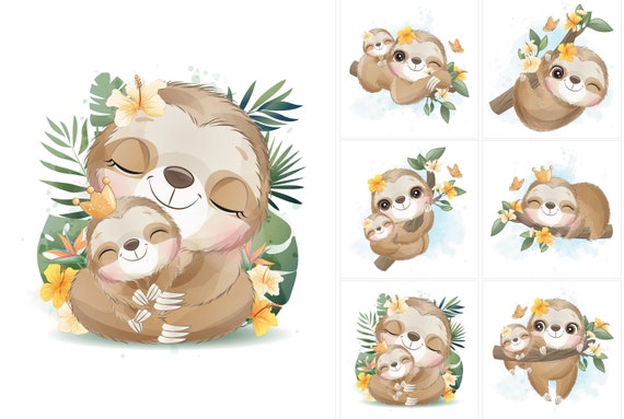 Sloth Fabric Panels for Quilting Sloth Quilt Fabric Bundle - Etsy