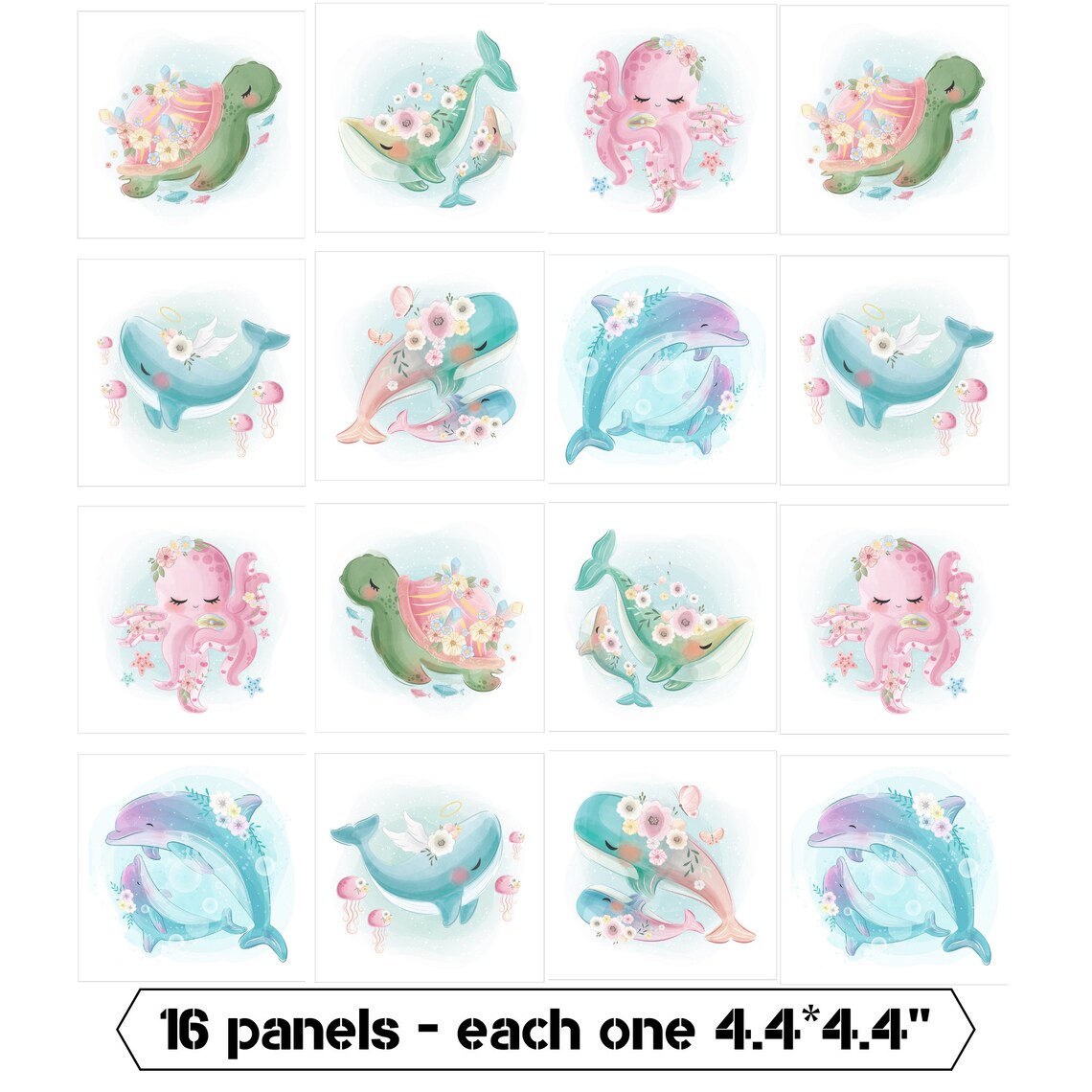 Sea Turtle Fabric Panel Cute Ocean Fabric for Quilting Baby - Etsy