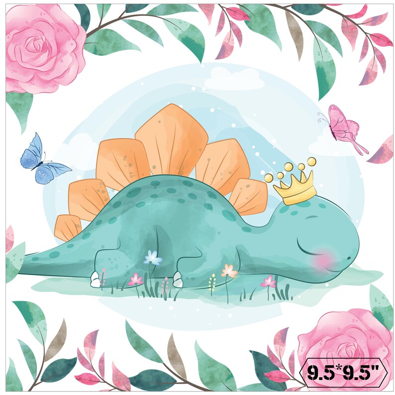 Dinosaur Baby Girl Fabric Panels for Quilting Dinosaur Cotton - Etsy