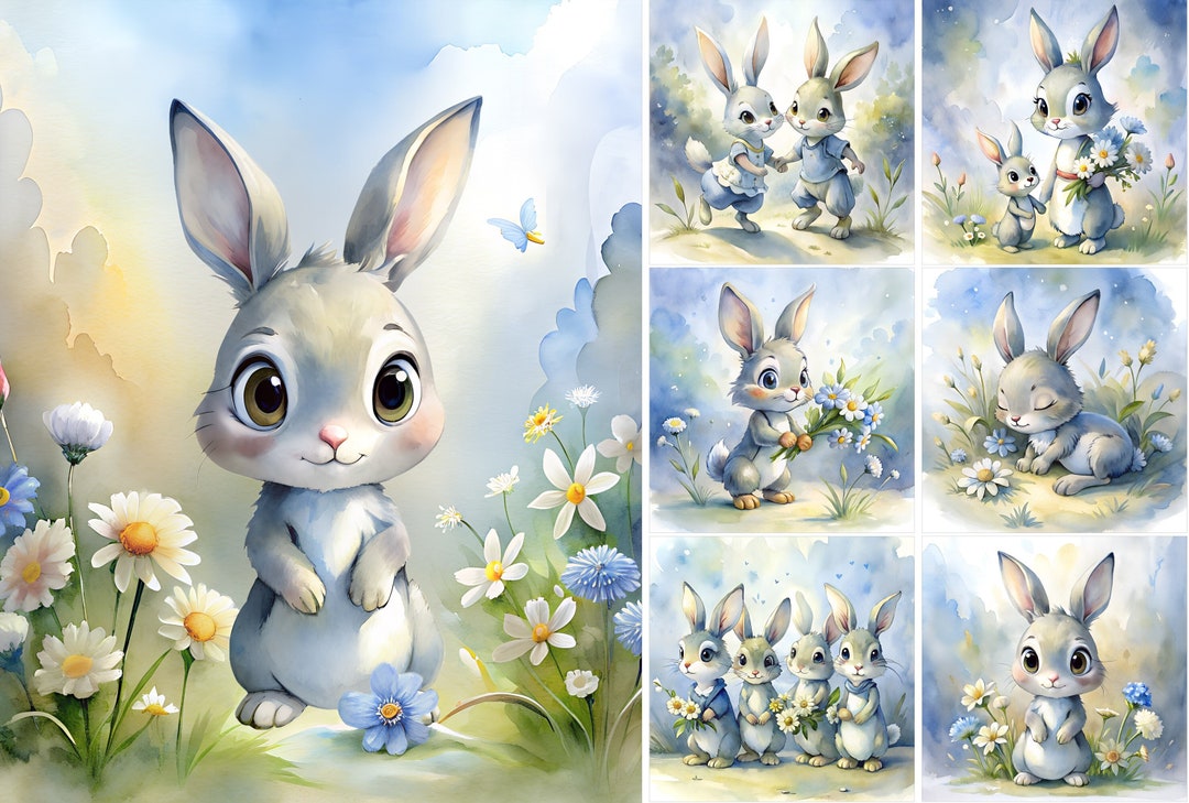 Hare Baby Girl Quilt Fabric Panel, Cute Baby Fabric Panels for Quilting ...