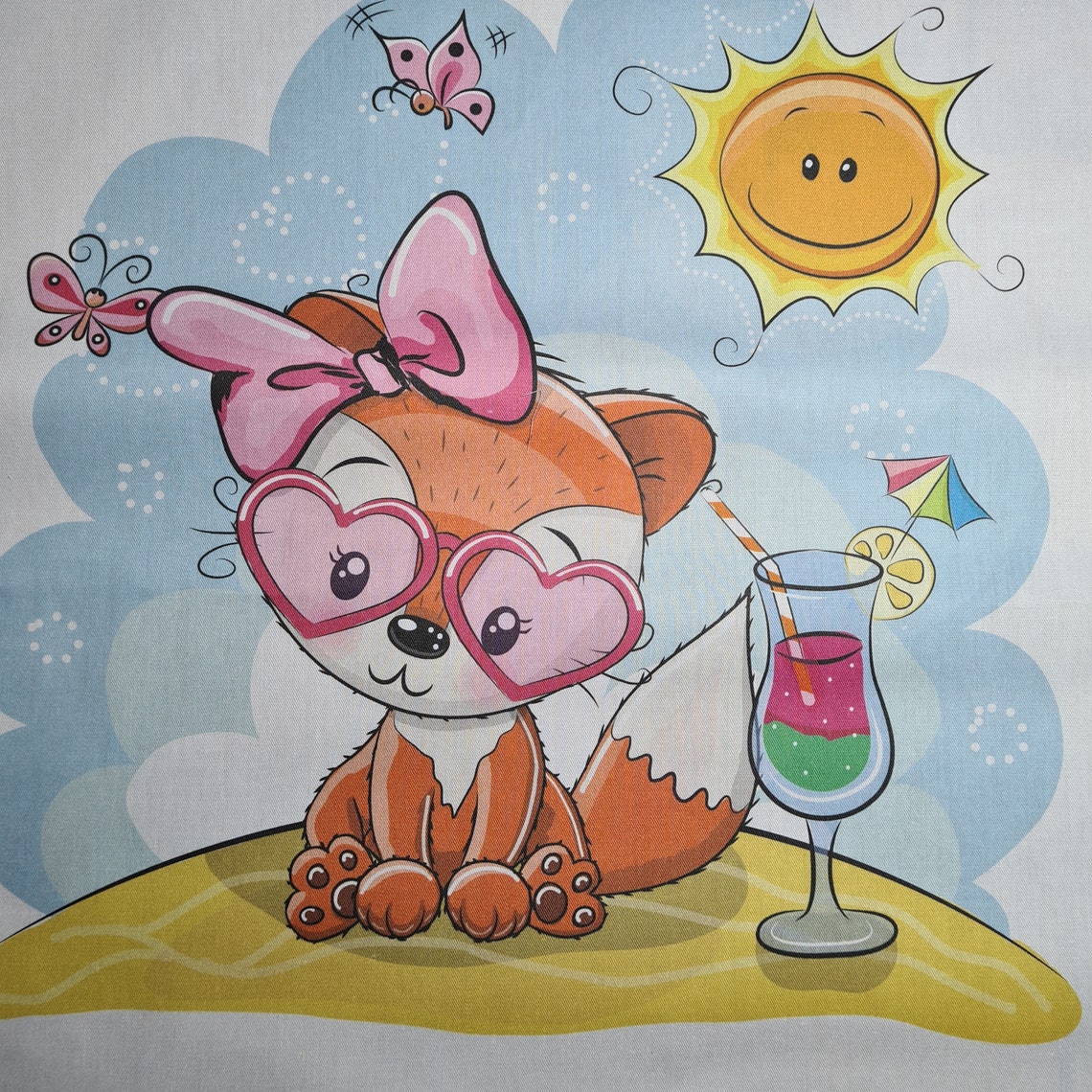 Baby Fox Fabric Panels Baby Quilt Panels Fabric Childrens - Etsy