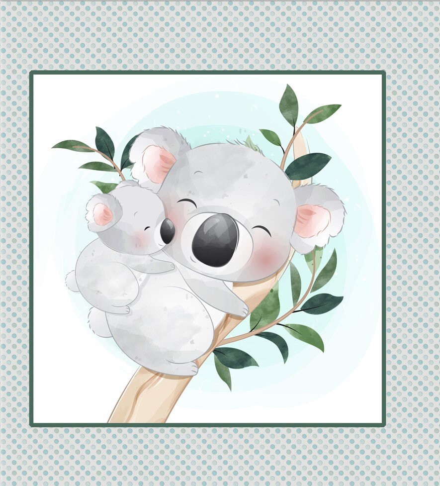 Koala Bear Fabric Panels for Quilting Koala Nursery Animal - Etsy