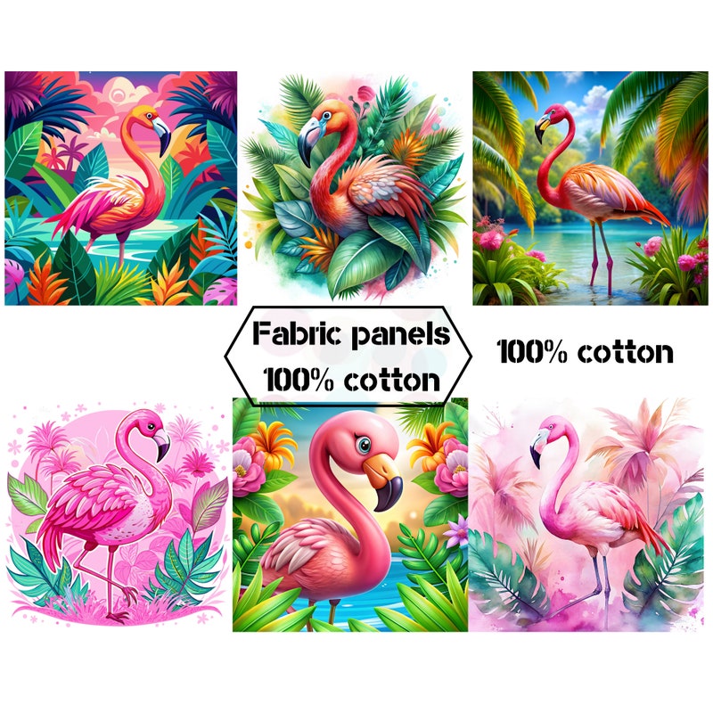 Flamingo Fabric - Etsy