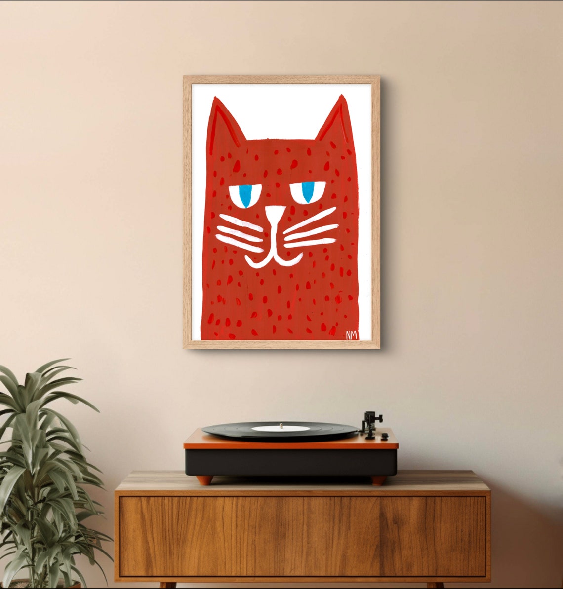 Ginger Cat. Art Print. Animal Poster. Kids Children’s Bedroom. Home ...