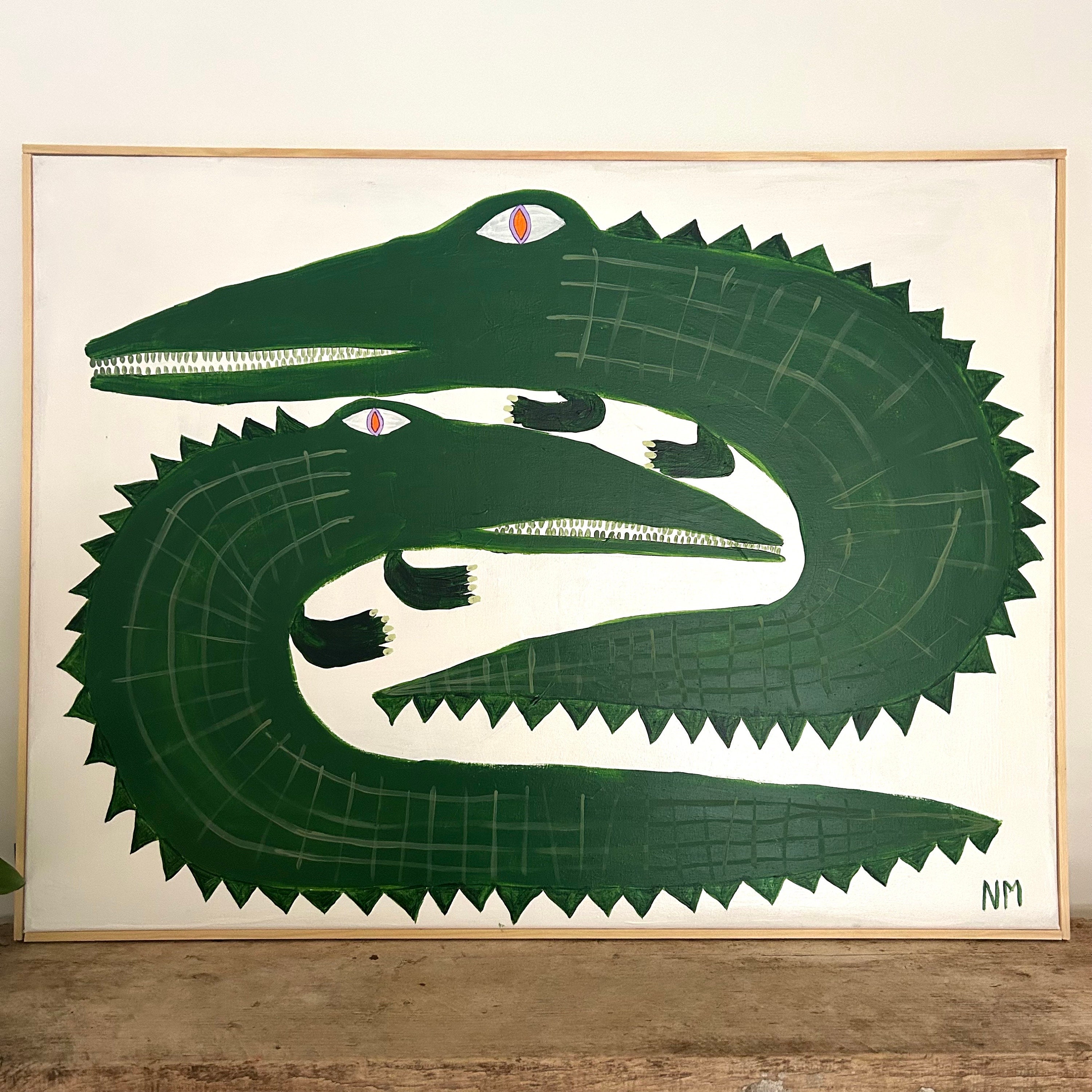 Two Snappy Friends. Acrylic Painting on Canvas. by Nancy Mckie ...