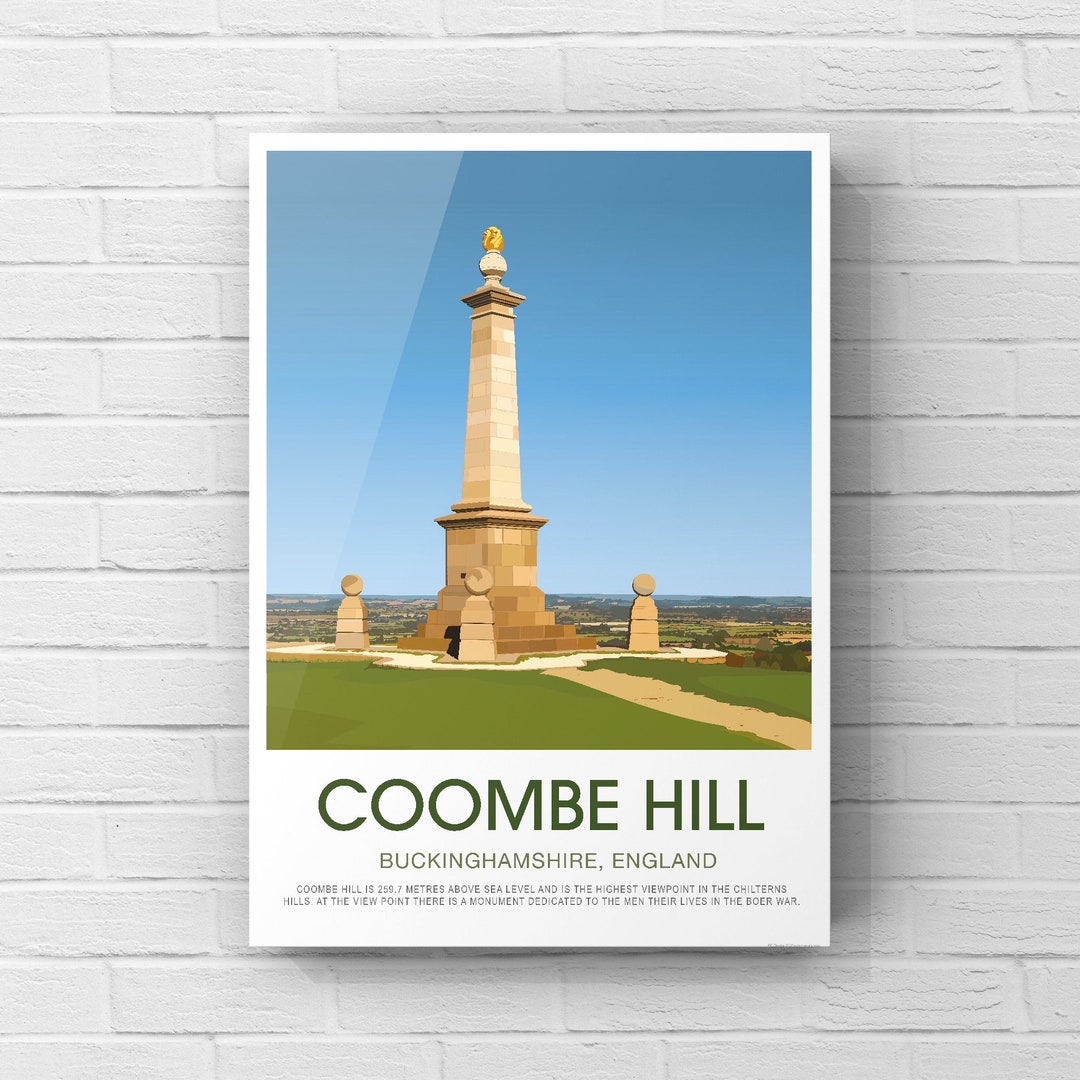 Wall Art, Coombe Hill Wendover Poster Print, Print Illustration Railway ...