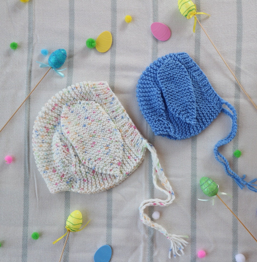 The EASTER Bunny Bonnet - Custom Made Hand Knitted Hat for Babies and ...