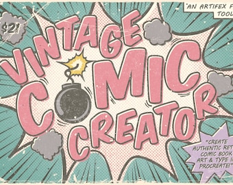 Vintage Ink Procreate Brushes Vintage Comic Brushes - Etsy