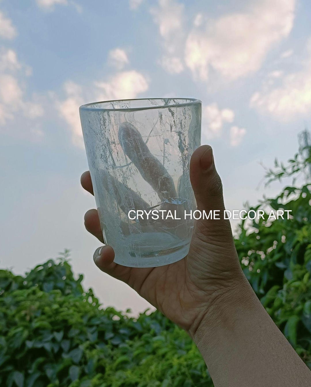 Natural Rock Crystal Glass, Clear Quartz Grade A Hand-carved Polished ...