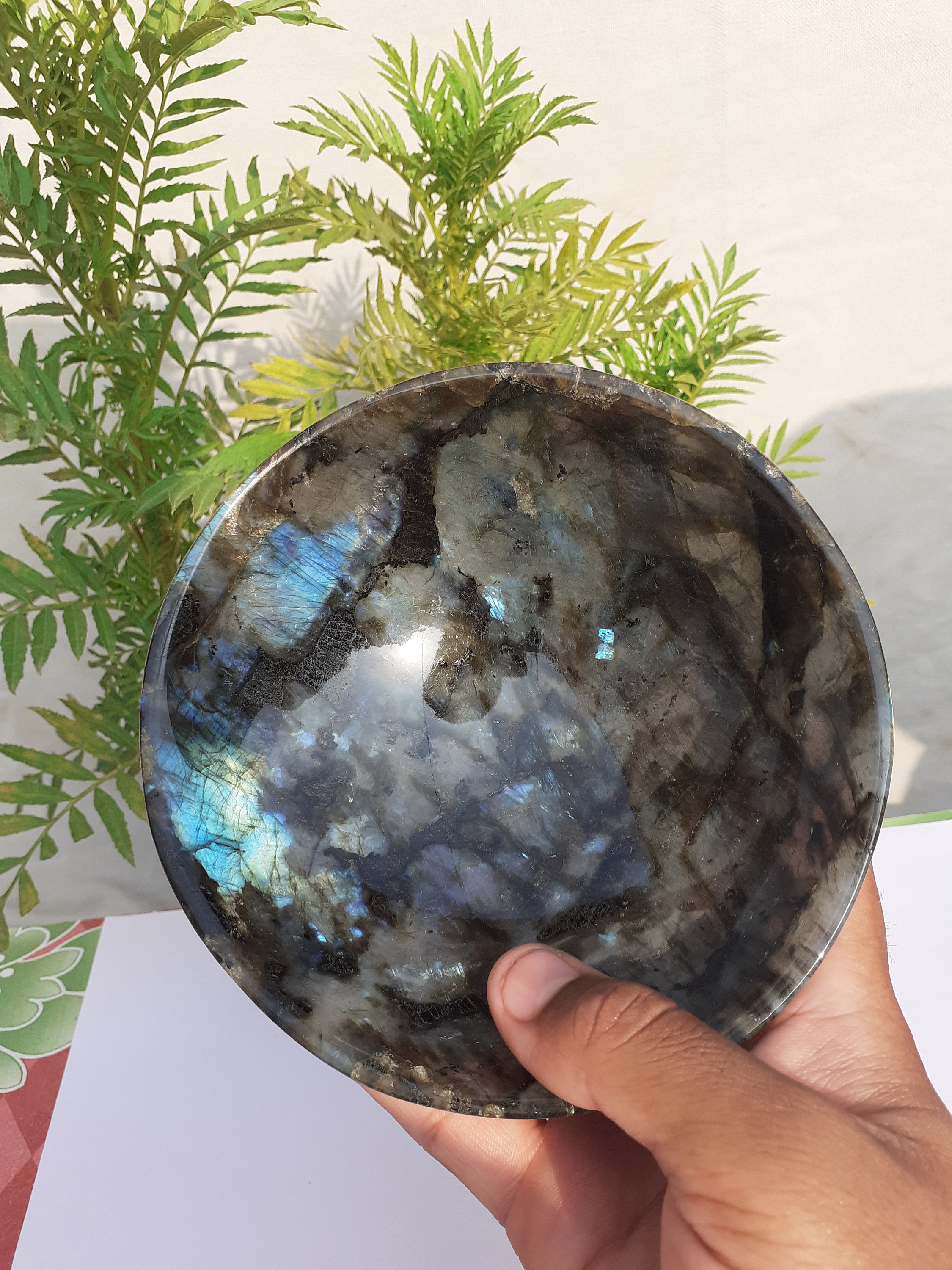Rainbow Labradorite Bowl: Spectrolite Crystal, Healing Chakra Stone ...