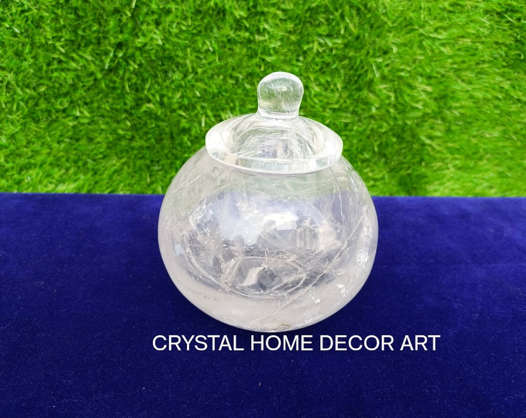 Natural Rock Crystal Pot, Exclusive Gemstone Pot, Home DECOR, Multi ...