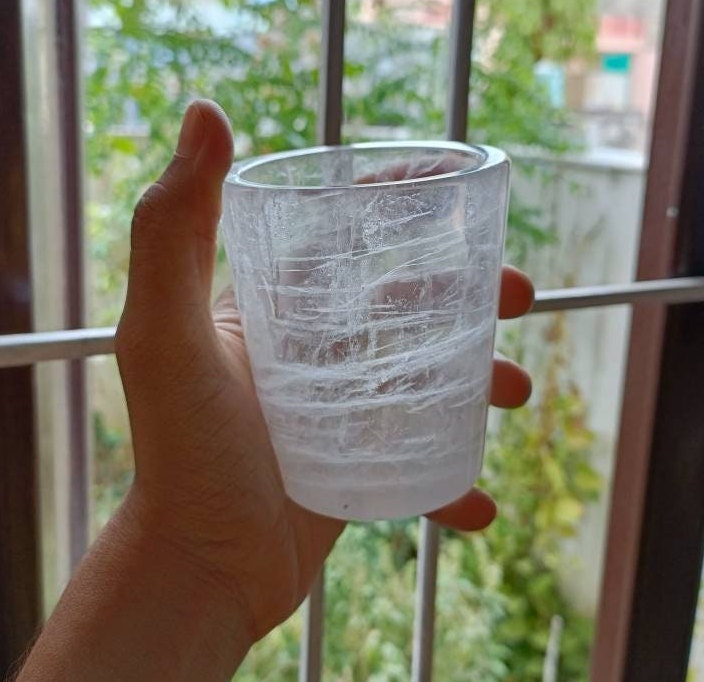 Natural Rock Crystal Glass Crystal Glassware Crystal Barware - Etsy