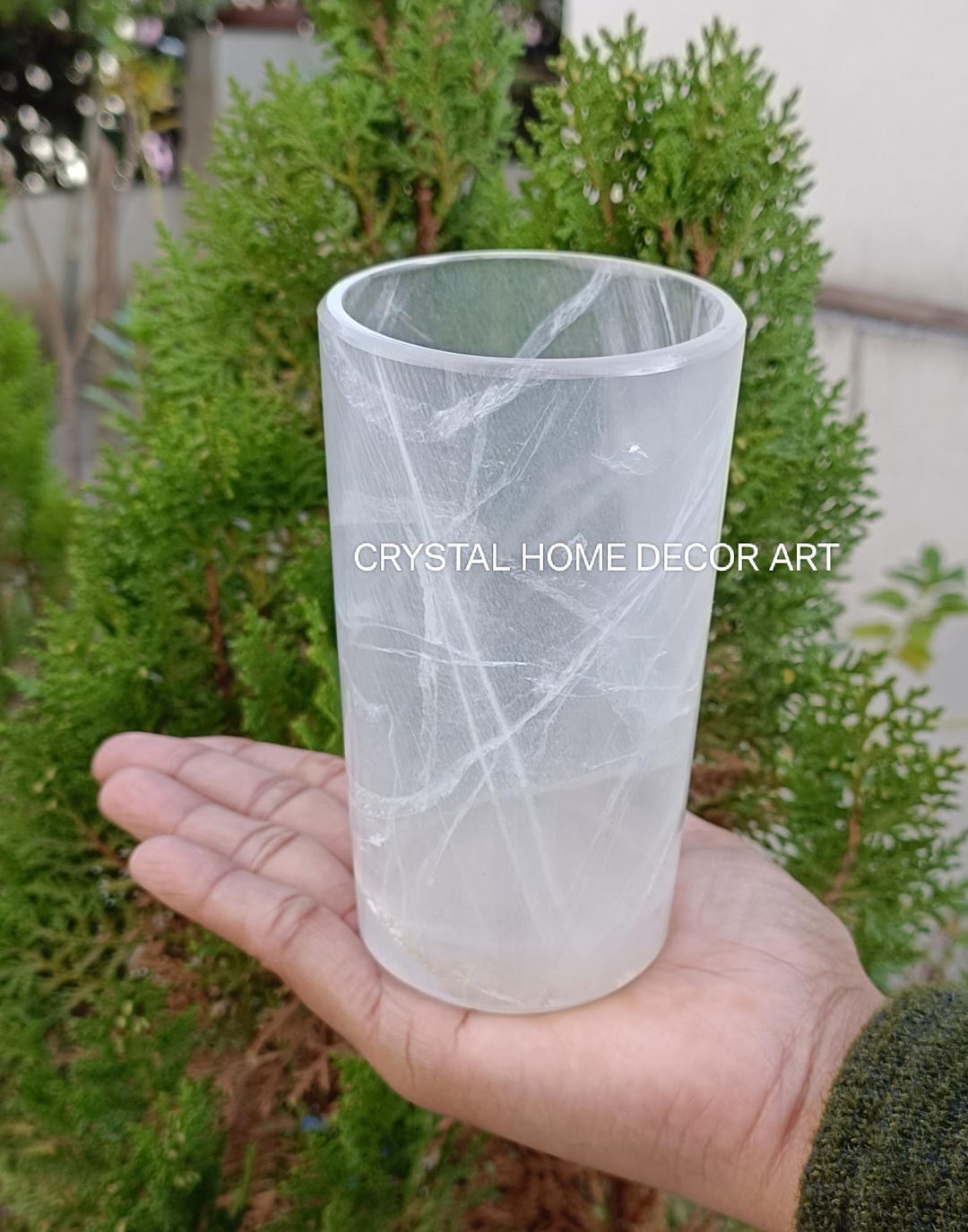 Natural Rock Crystal Glass, Clear Quartz Grade A Hand-carved Polished ...