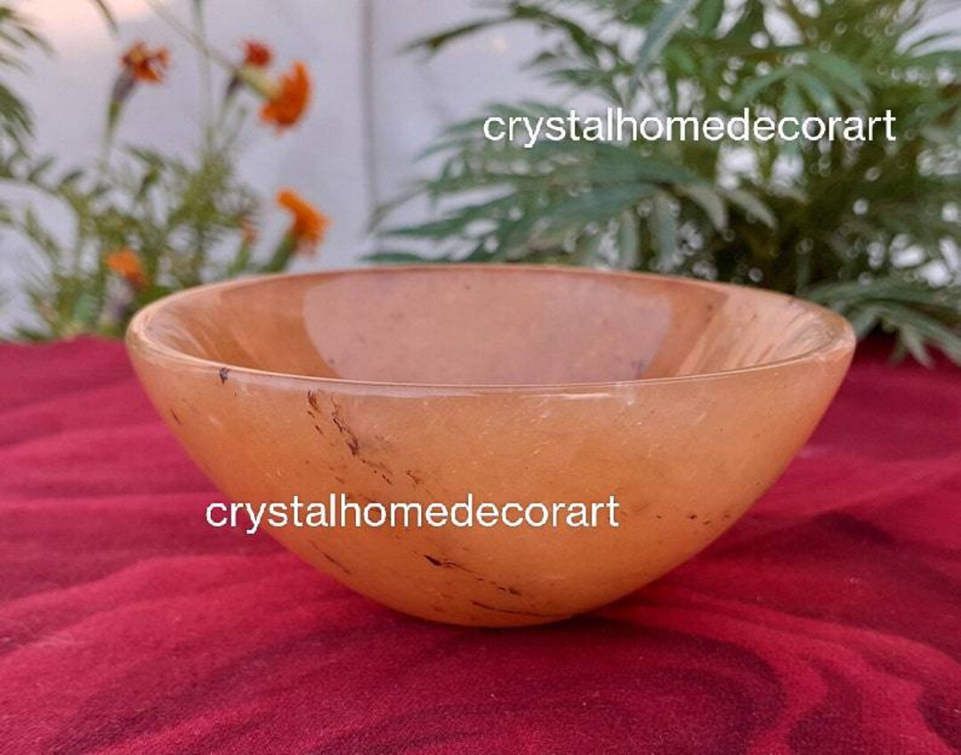 Hand Carved Yellow Aventurine Bowl: Chakra Balancing Crystal Healing ...