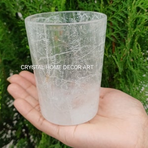 Natural Rock Crystal Glass, Clear Quartz Grade A Hand-carved Polished ...
