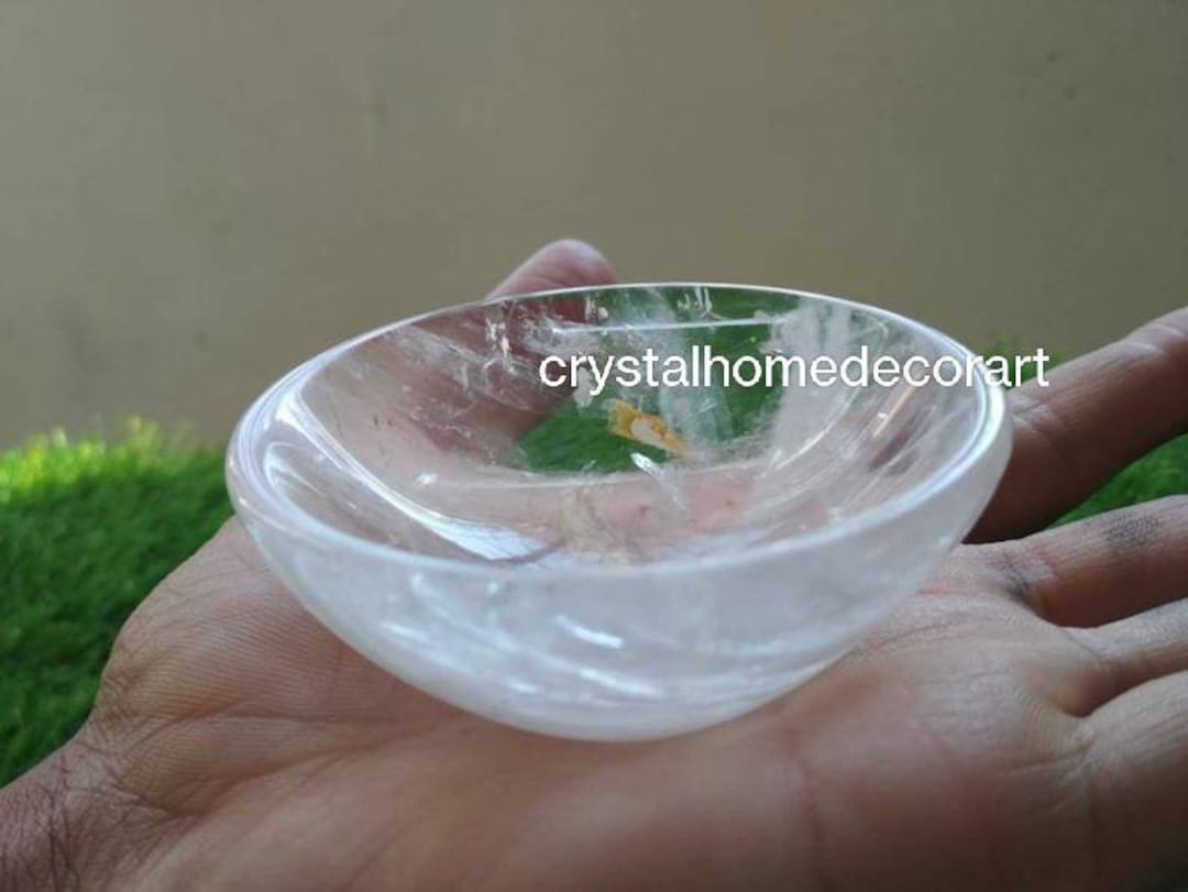 Clear Quartz Crystal Bowl: Reiki Healing Tray, Chakra Balancing Decor ...
