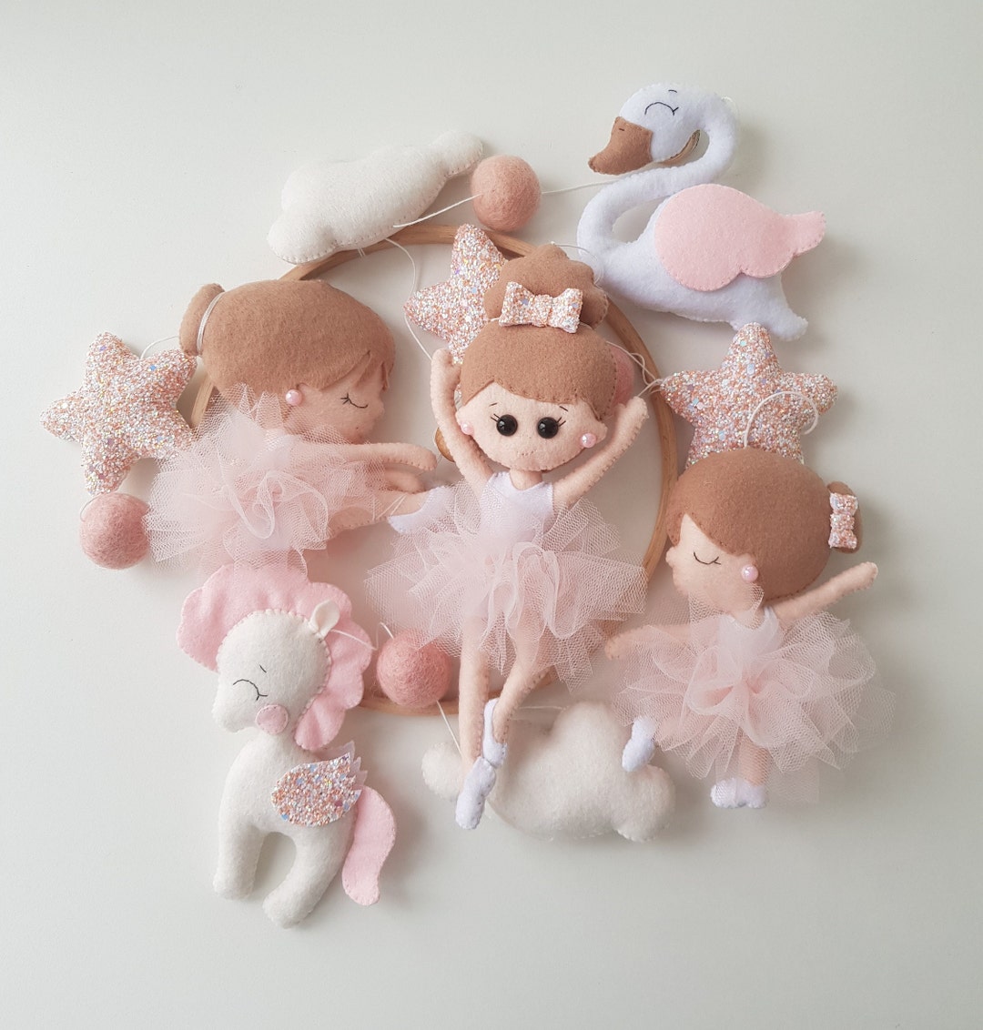Nursery Mobile Fairy Crib Mobile Girl * Baby Mobile Ballet Dancer Girl ...