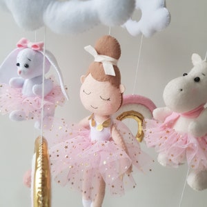 Baby Mobile Ballet Dancer Girl Ballerina Nursery Mobile Fairy Crib ...