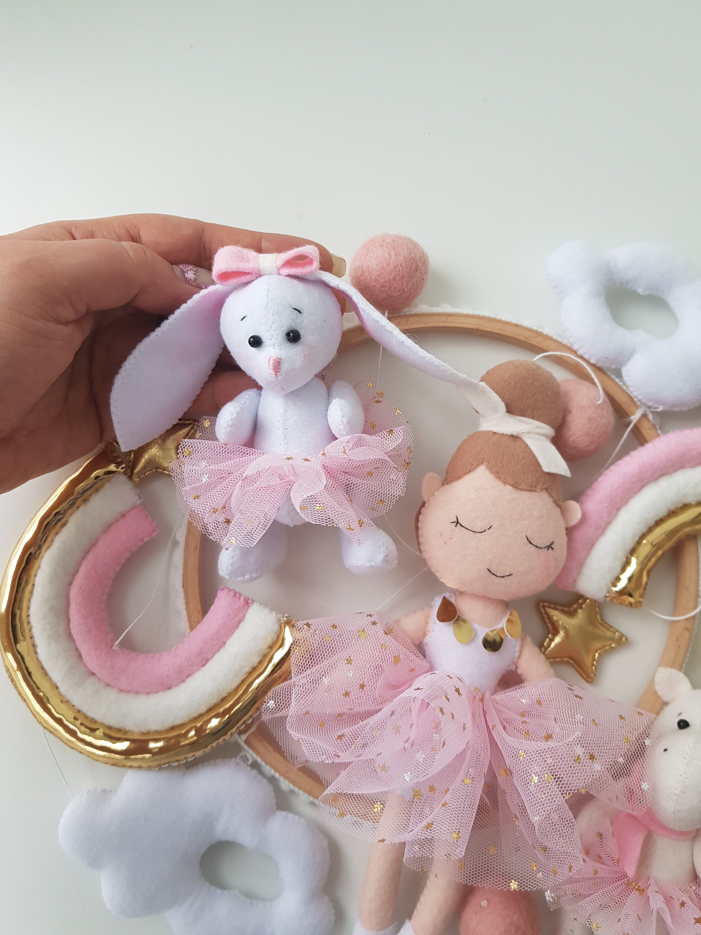 Baby Mobile Ballet Dancer Girl Ballerina Nursery Mobile Fairy Crib ...