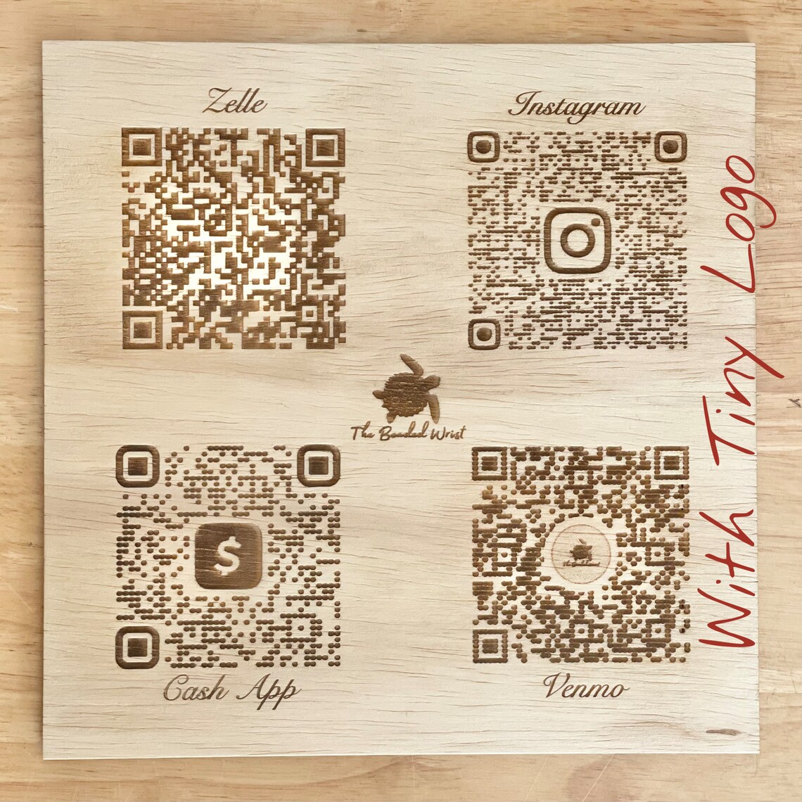 QR Code Wood Sign, Wooden Sign, QR Code Signage - Etsy