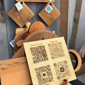 QR Code Wood Sign, Wooden Sign, QR Code Signage - Etsy