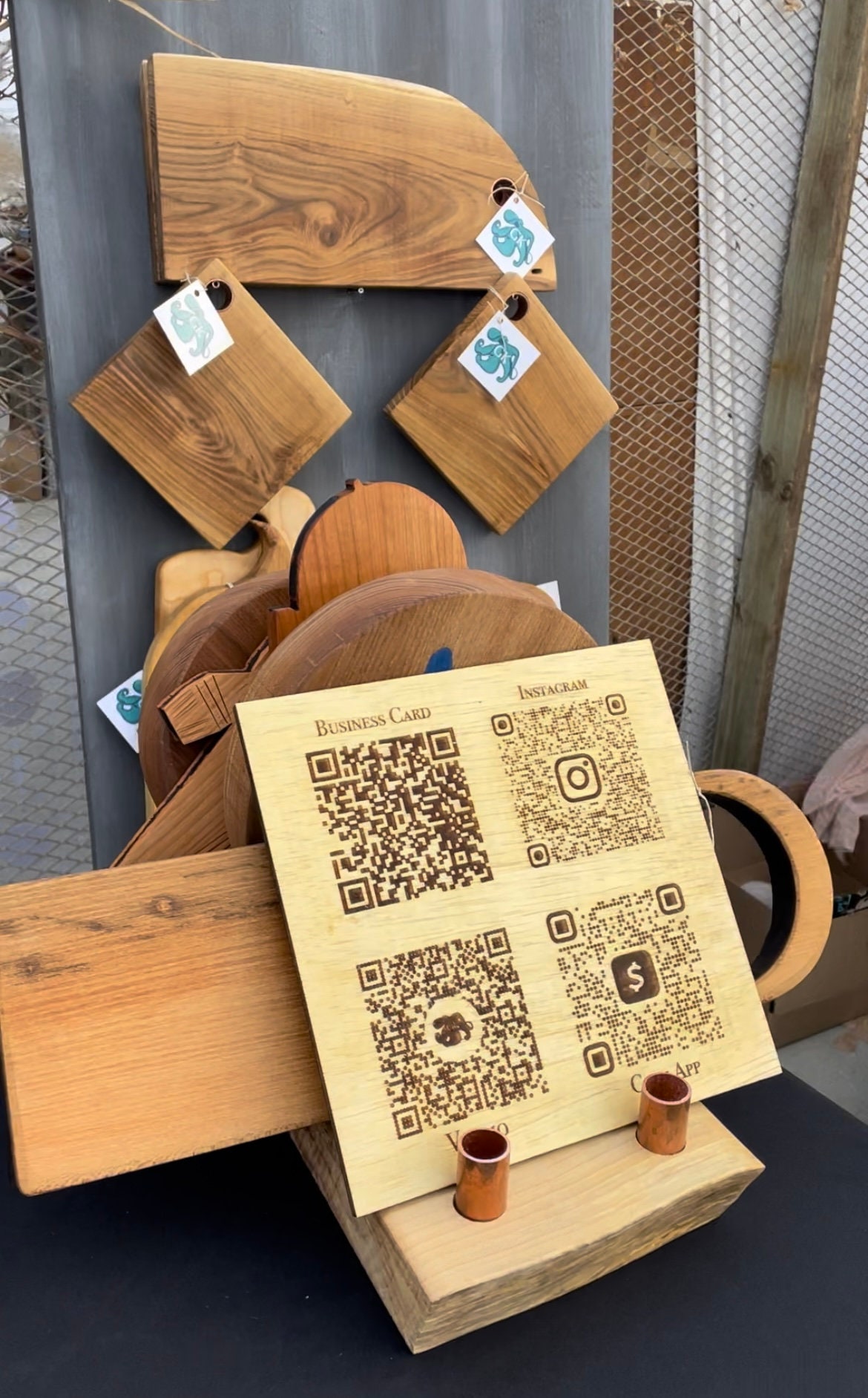 QR Code Wood Sign, Wooden Sign, QR Code Signage - Etsy