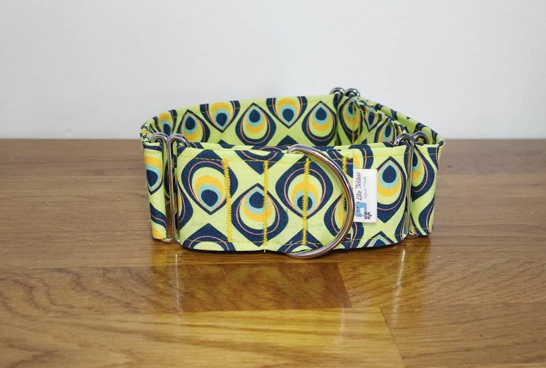 Collier martingale chien, collier jaune personnalisé, collier lévrier ...