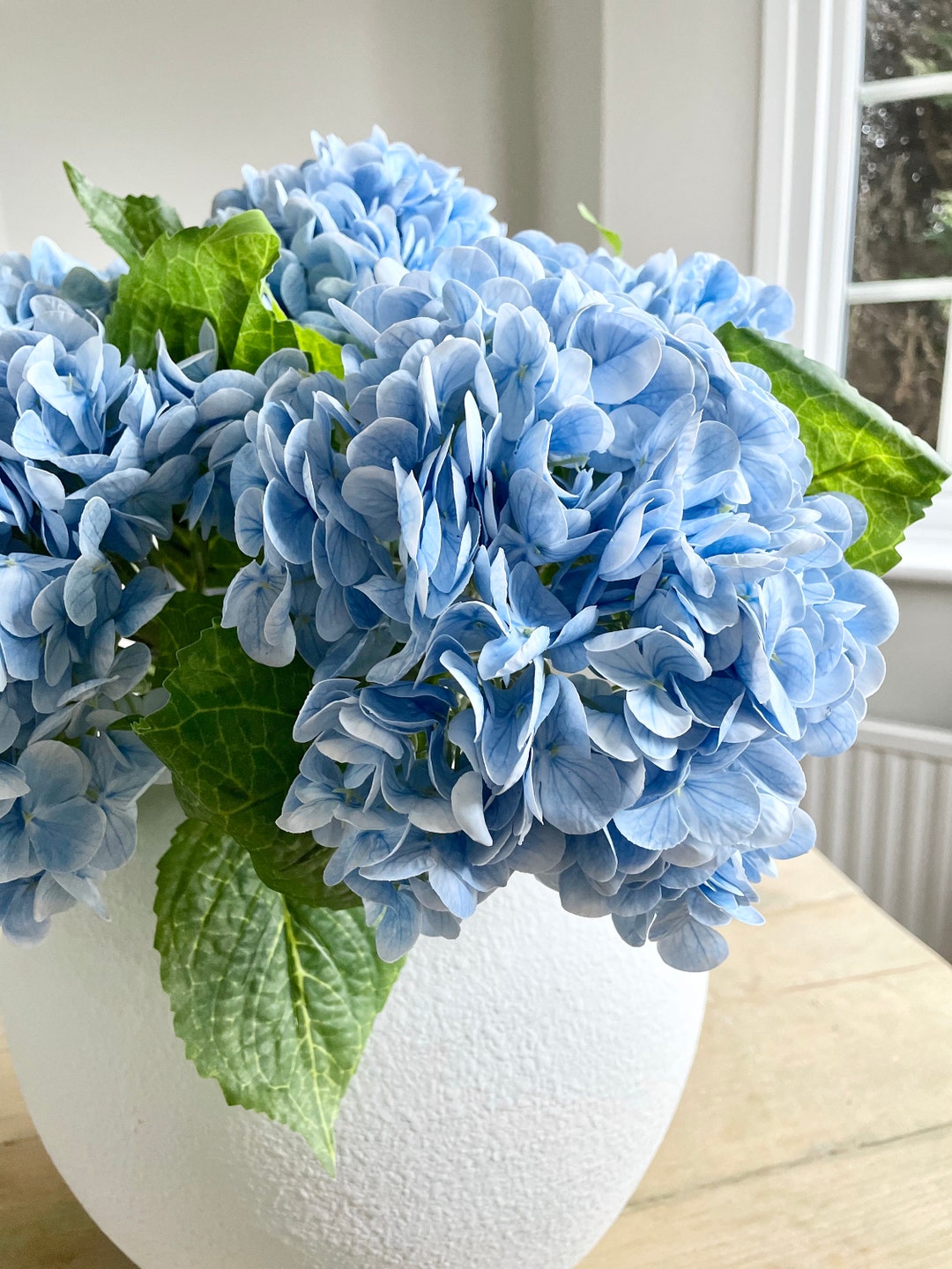 Artificial Hydrangea, Faux Hydrangea Flower, Large Real Touch Fake ...