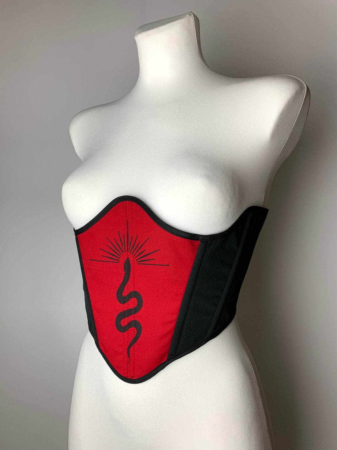 Reversible Underbust Corset Belt, Snake Print, Custom Renaissance Fair ...