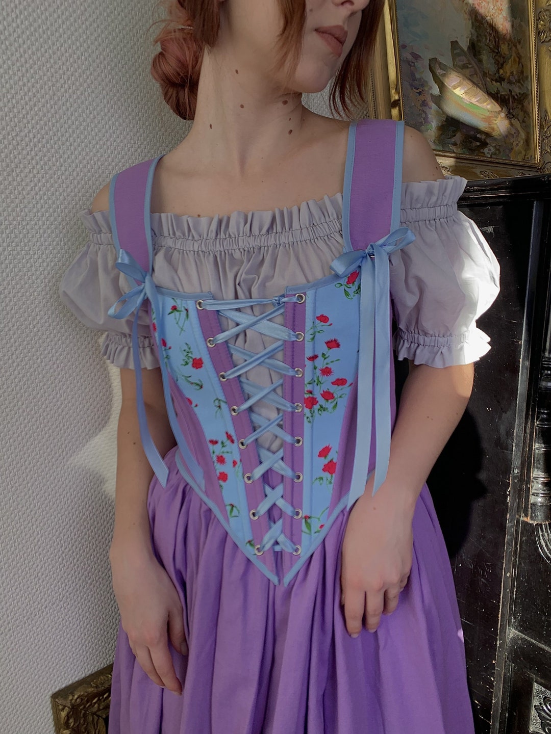 Victorian Corset Top, Renaissance Plus Size Corset, 1860s Custom Corset ...