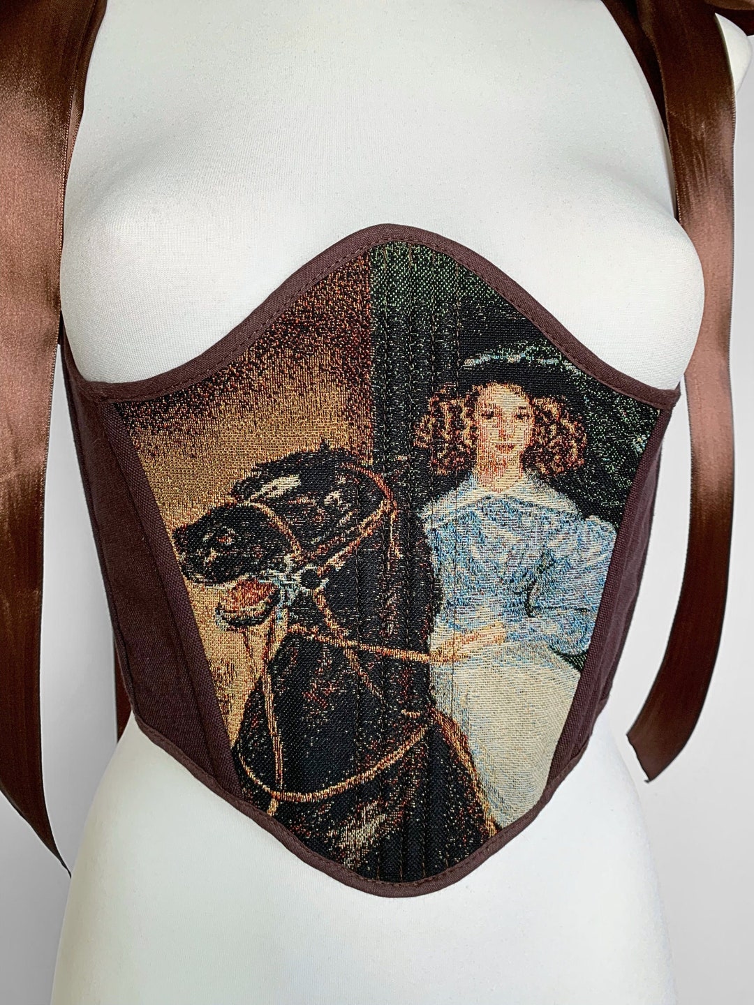 Reversible Corset Belt, Underbust Corset With Strap, Renaissance ...