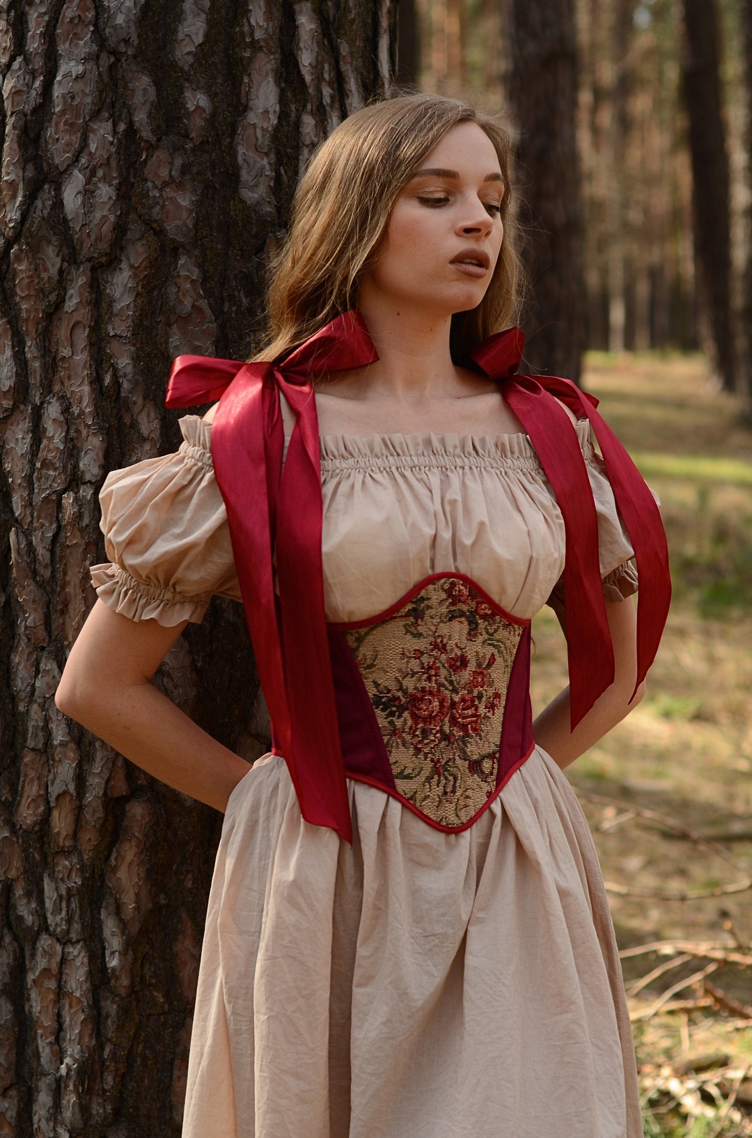 Medieval Corset Dress, Renaissance Dress, Wedding Guest Dress ...