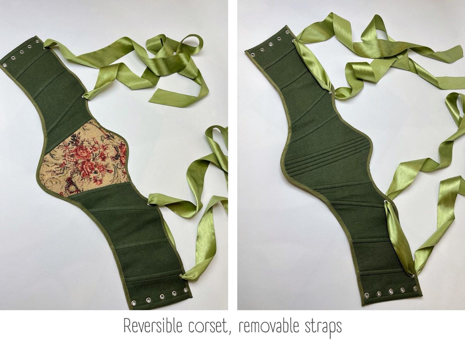 Reversible Underbust Corset, Tapestry Corset Belt, Vampire Renaissance ...