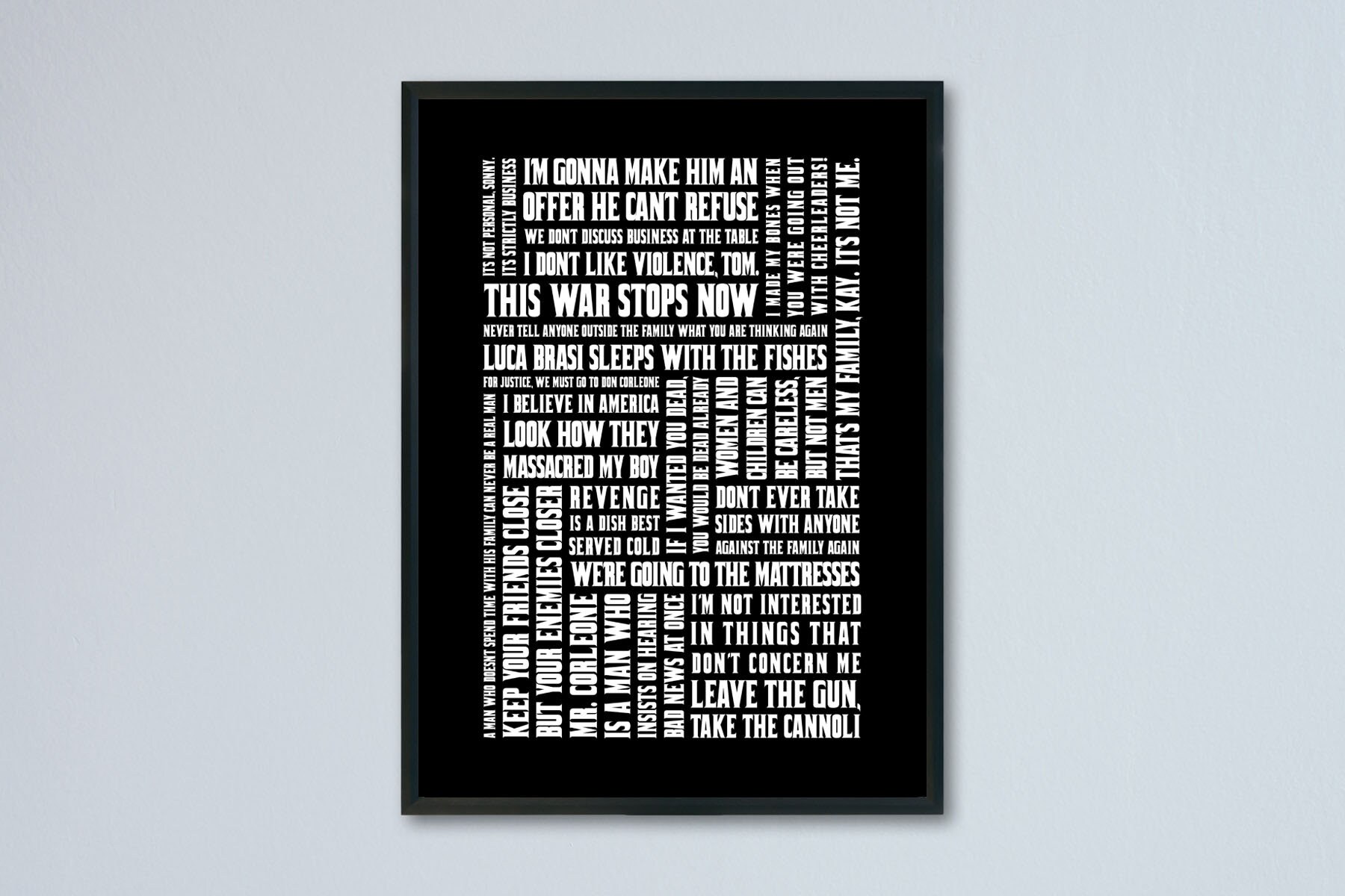 Godfather Word Art Print Movie Inspired Print Printable - Etsy