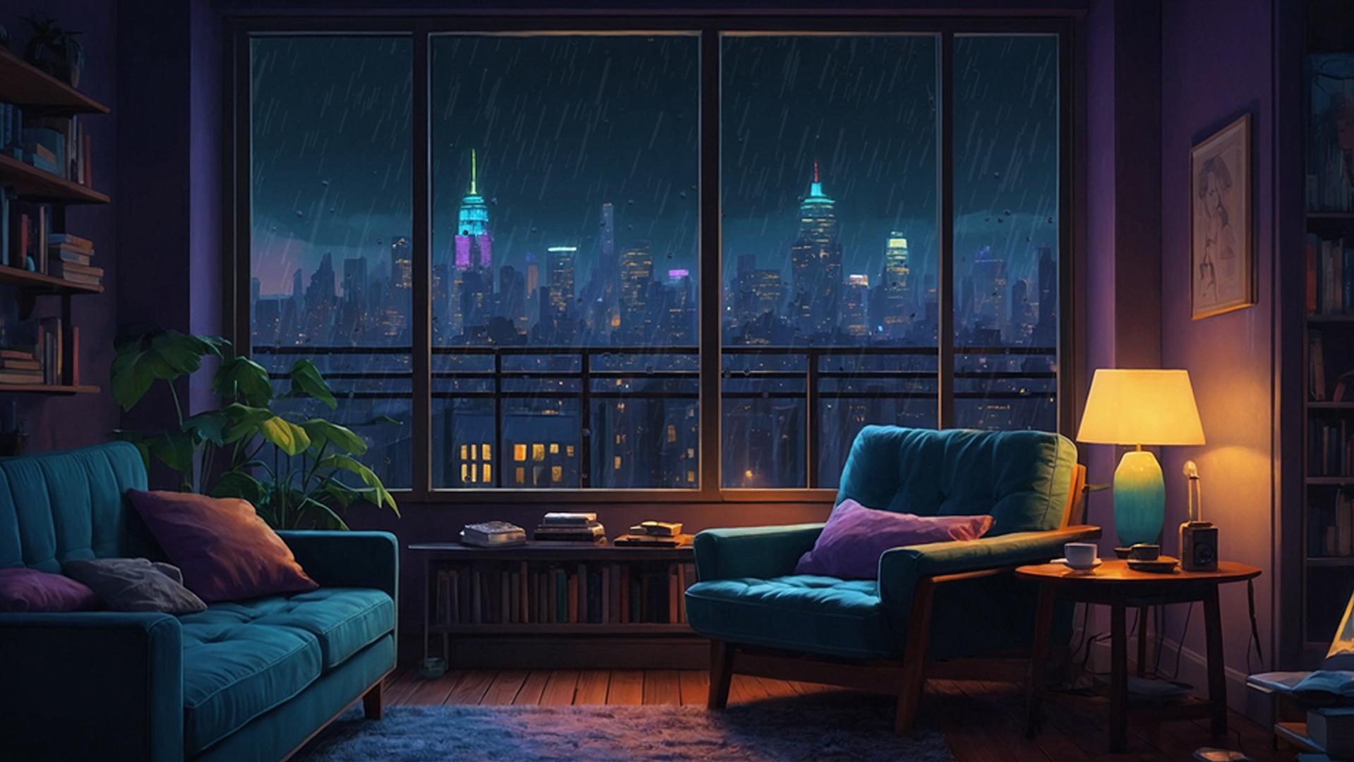 4 HD Loop Rain Drop Glass Lofi Animation Video Loop Lice Animations ...