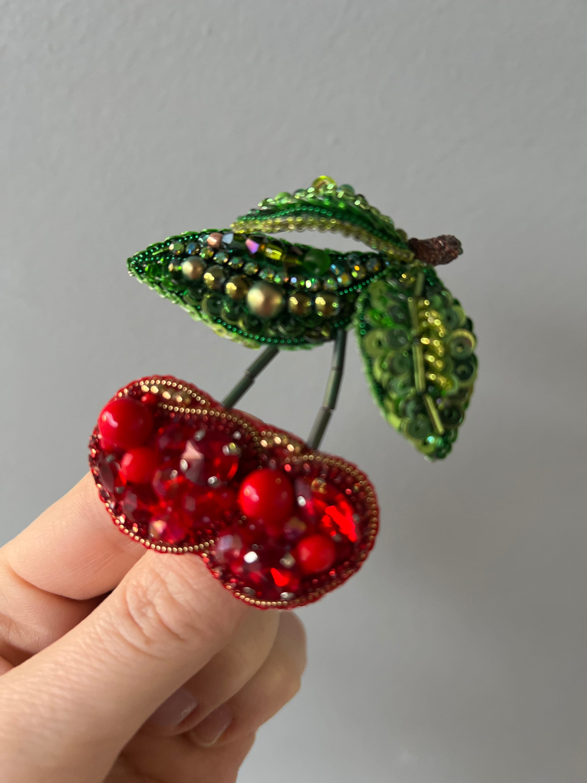 Cherry Red Brooch - Etsy Cherry Red Brooch - Etsy