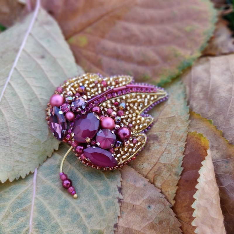 Autumn Leaf Brooch - Etsy