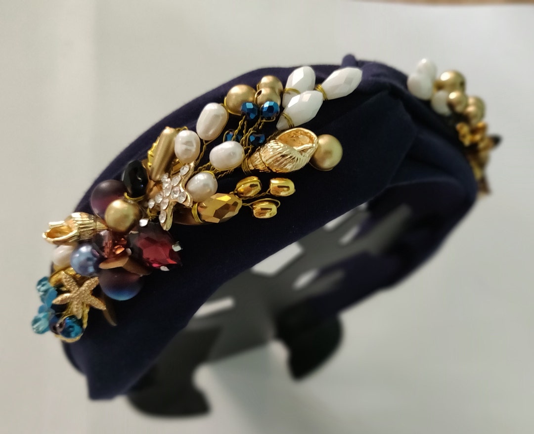 Mystic Seas Headband Mermaid Sea Star Turban Beach Headband Seashell ...