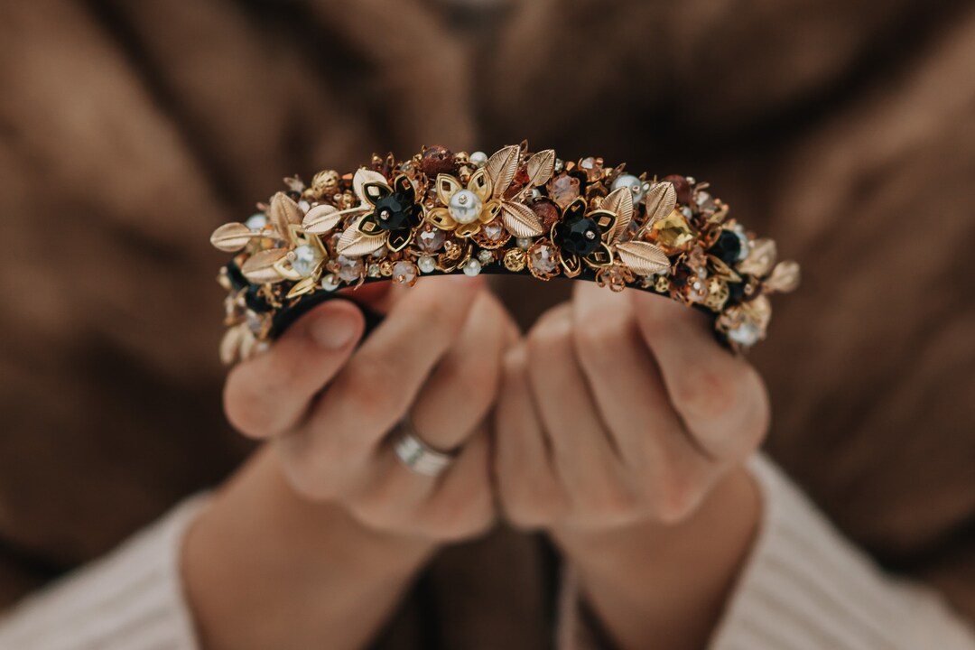 Jeweled Gold Headband Baroque Headband - Etsy